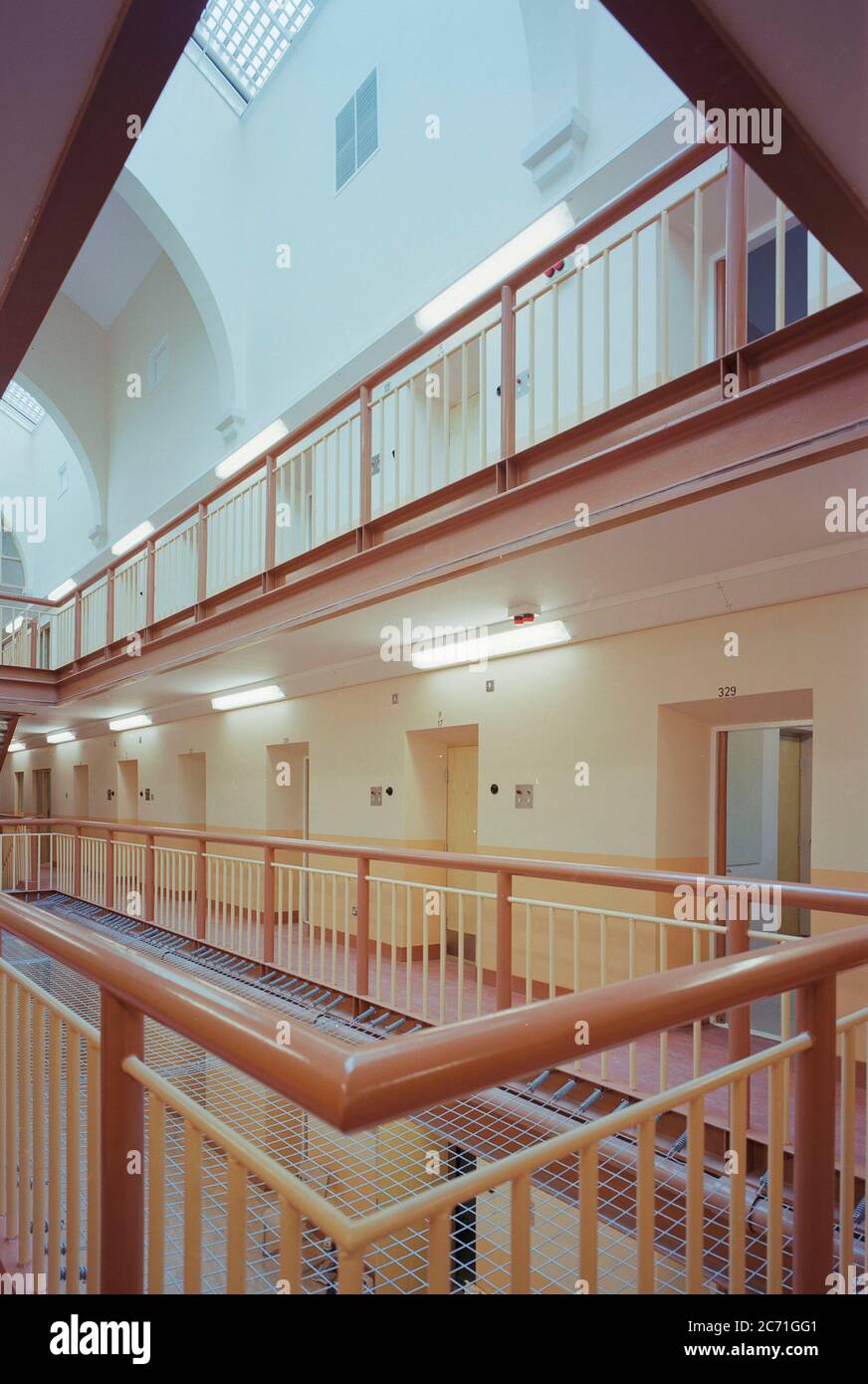 Typical landing in a victorian UK Prison, in 1997 Stock Photo - Alamy
