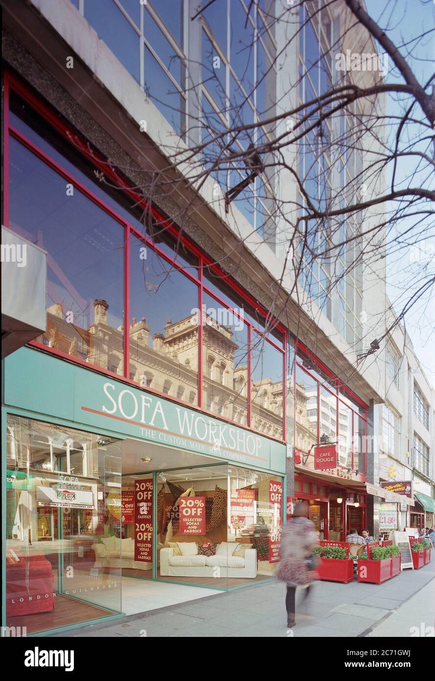 1997, Street scene Manchester City Centre, north west England, UK Stock ...