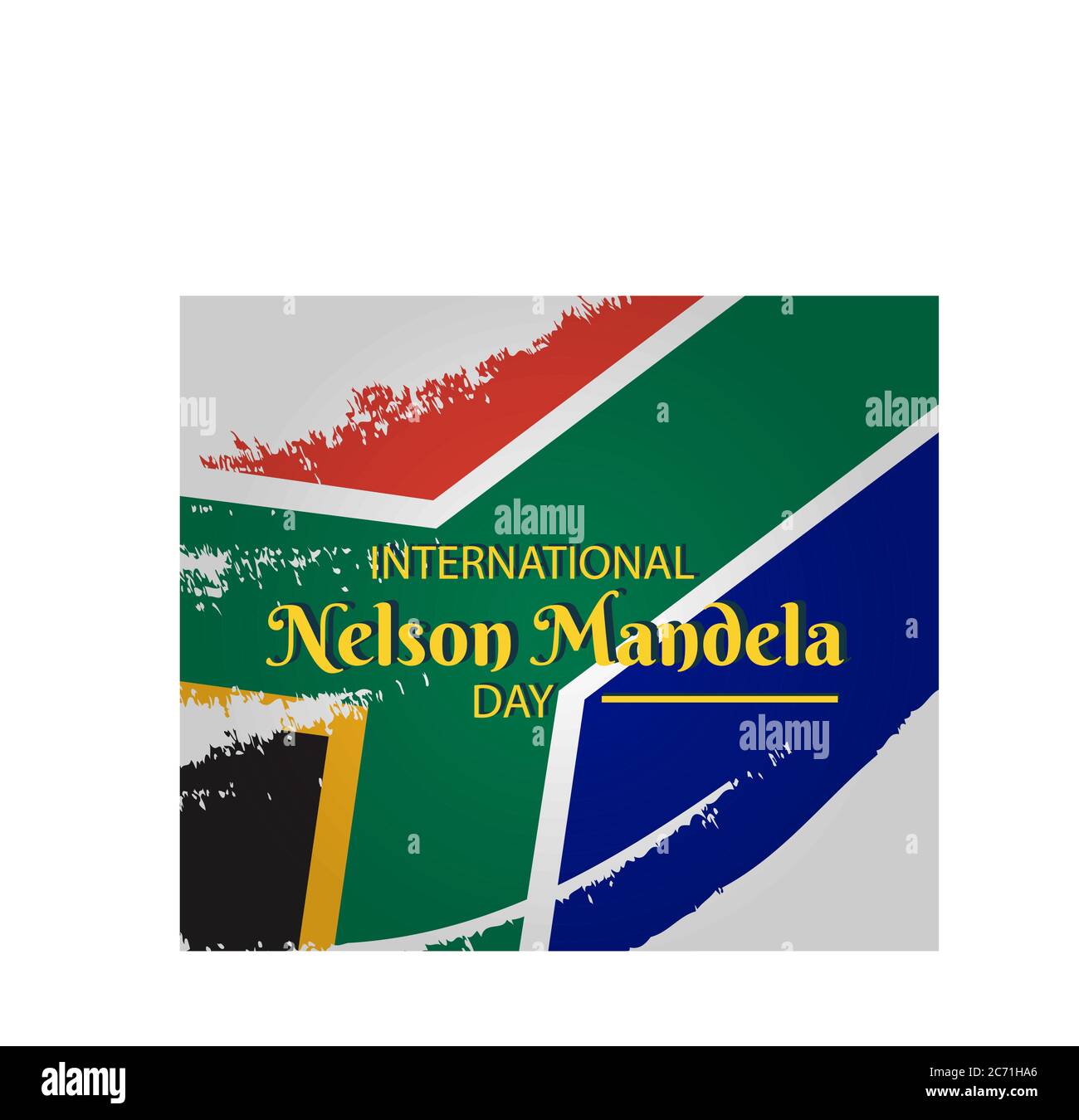 International Nelson Mandela Day, 18th July, African flag paint effect ...
