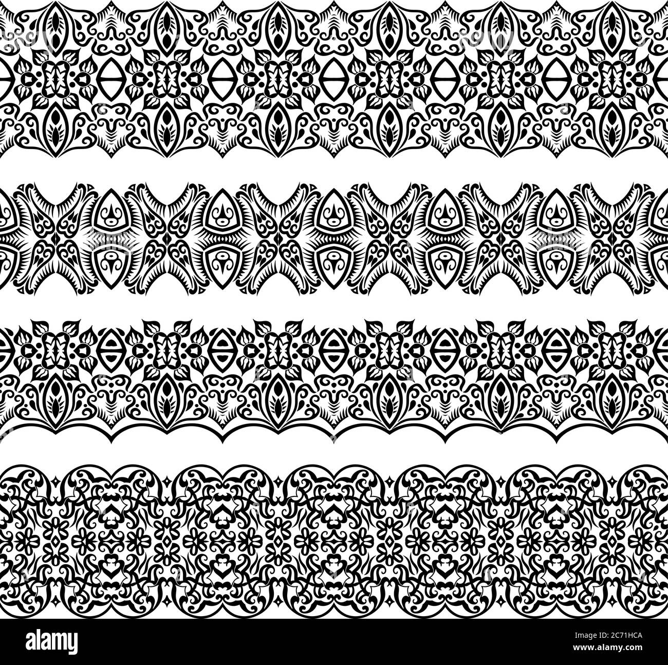 Abstract ethnic nature seamless line art stripes Stock Vector Image ...