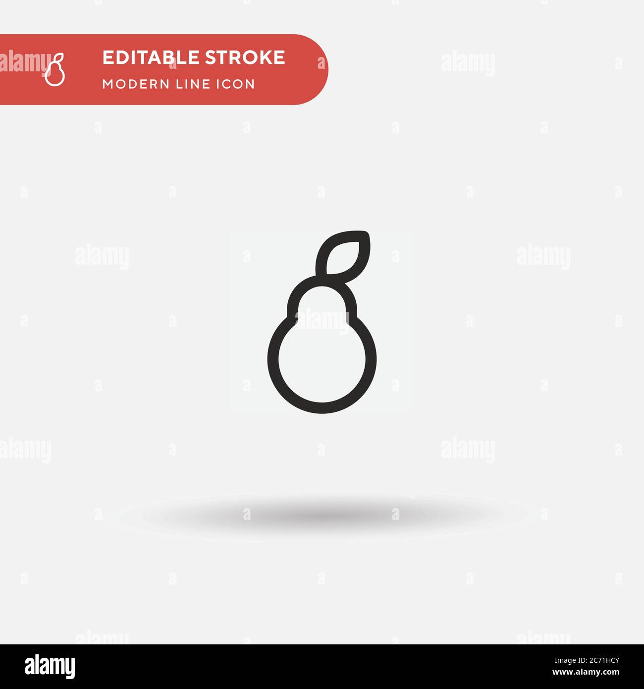 Pear Simple vector icon. Illustration symbol design template for web ...