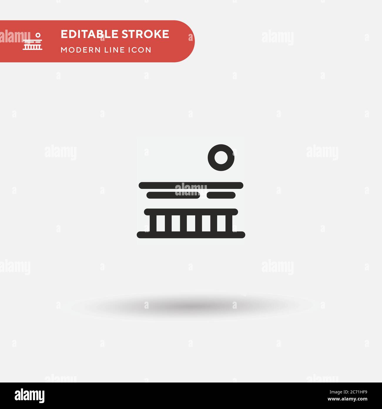 Beach Simple vector icon. Illustration symbol design template for web ...