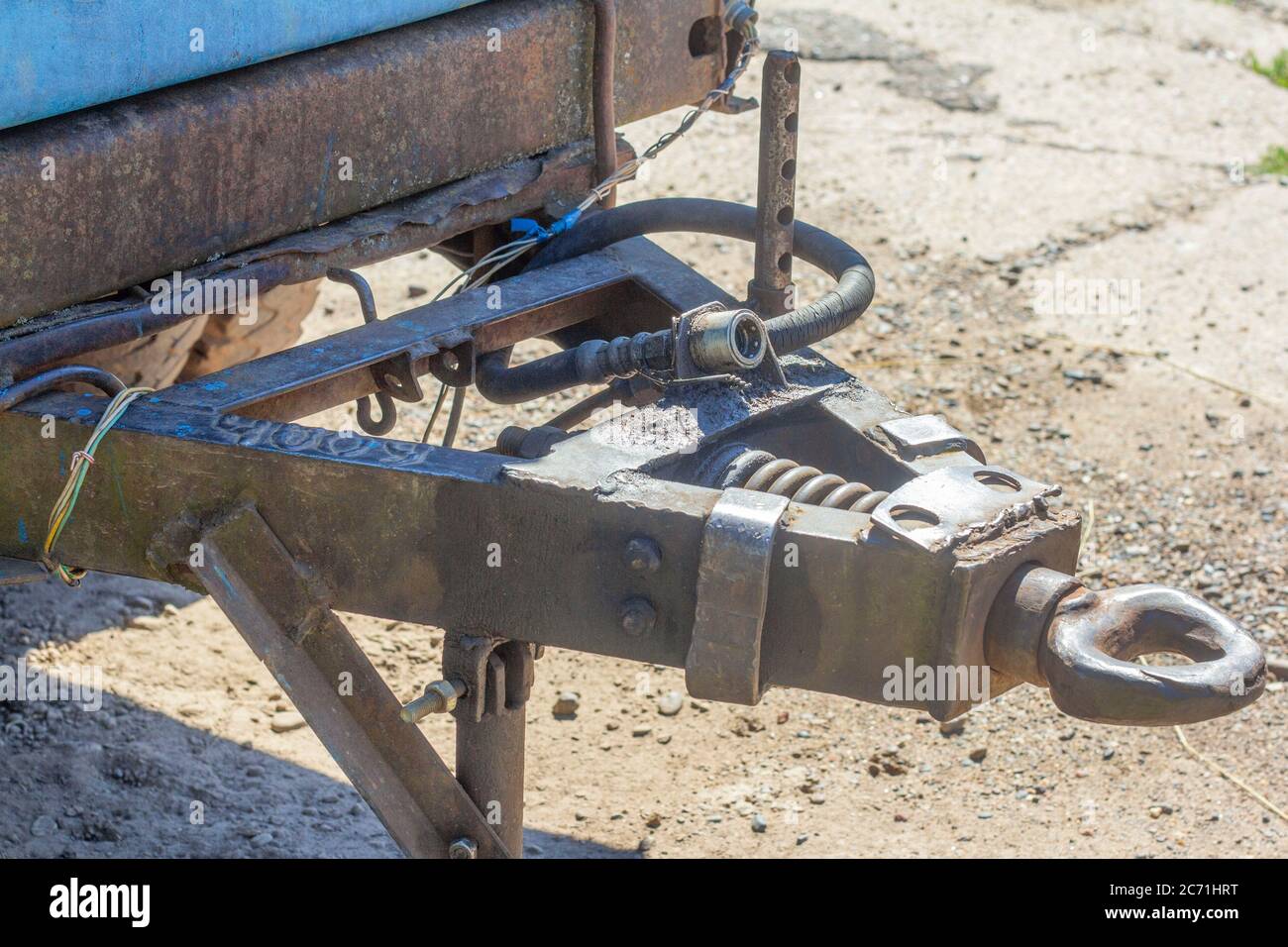 Old rusty cargo trailer close-up Stock Photo - Alamy