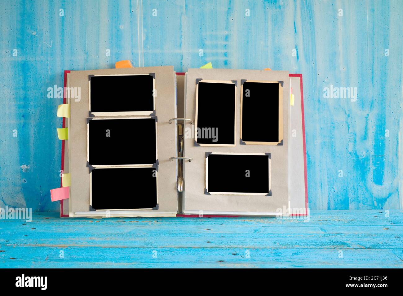file folder with photo frames, free space for your pix Stock Photo - Alamy