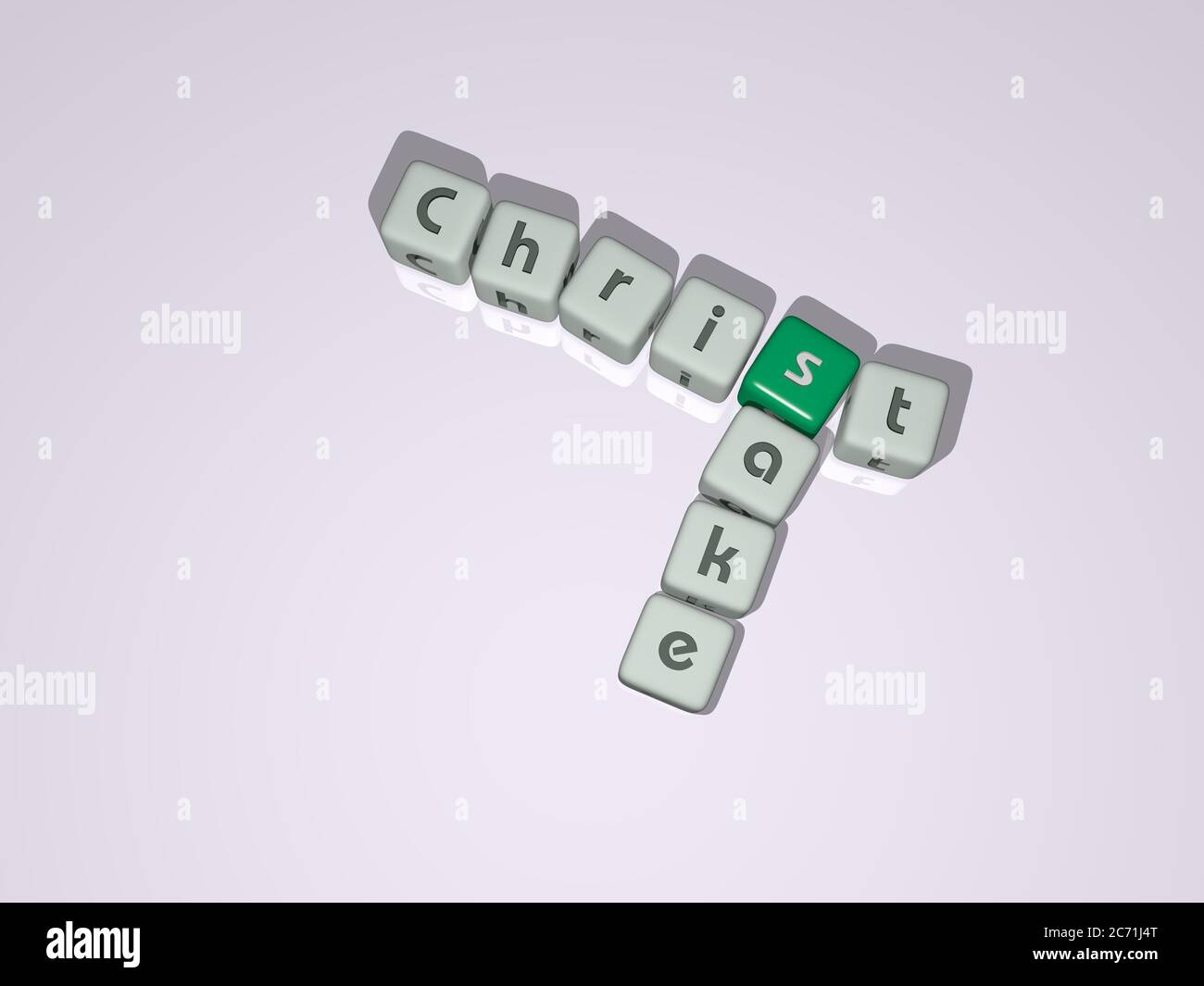CHRIST SAKE combined by dice letters and color crossing for the related ...