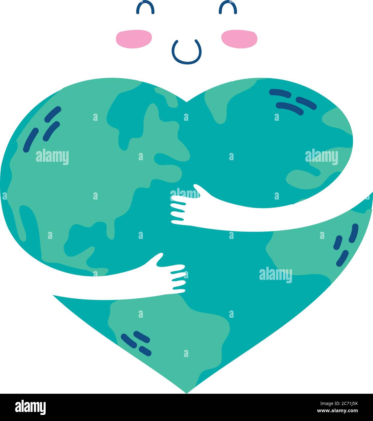 world planet earth hugging love vector illustration design Stock Vector ...