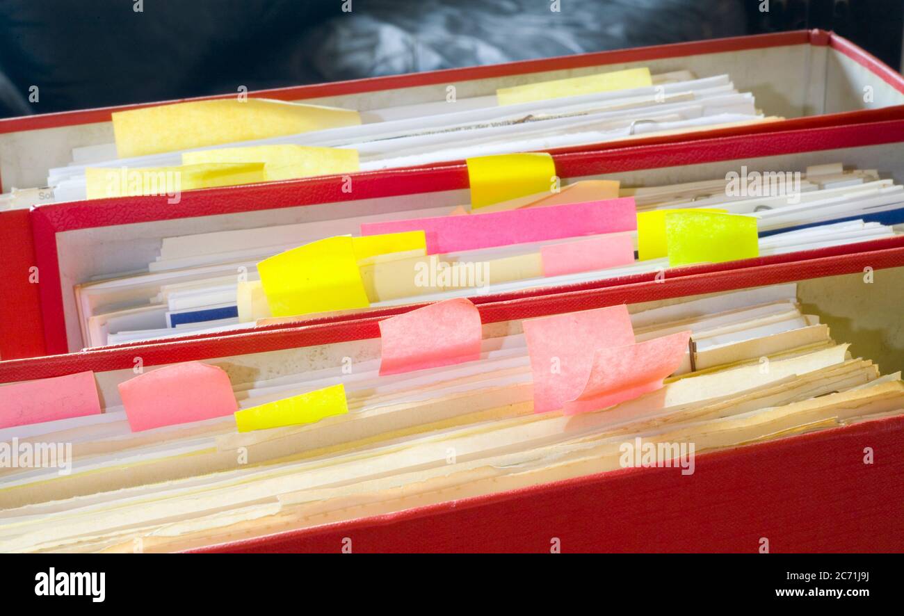 messy file folders and documents, bureaucracy and red tape concept ...