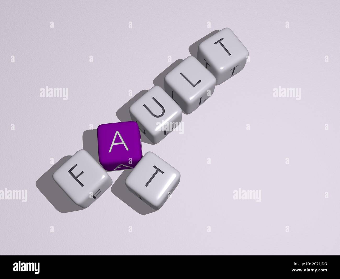 crosswords of angry: AT FAULT arranged by cubic letters on a mirror ...