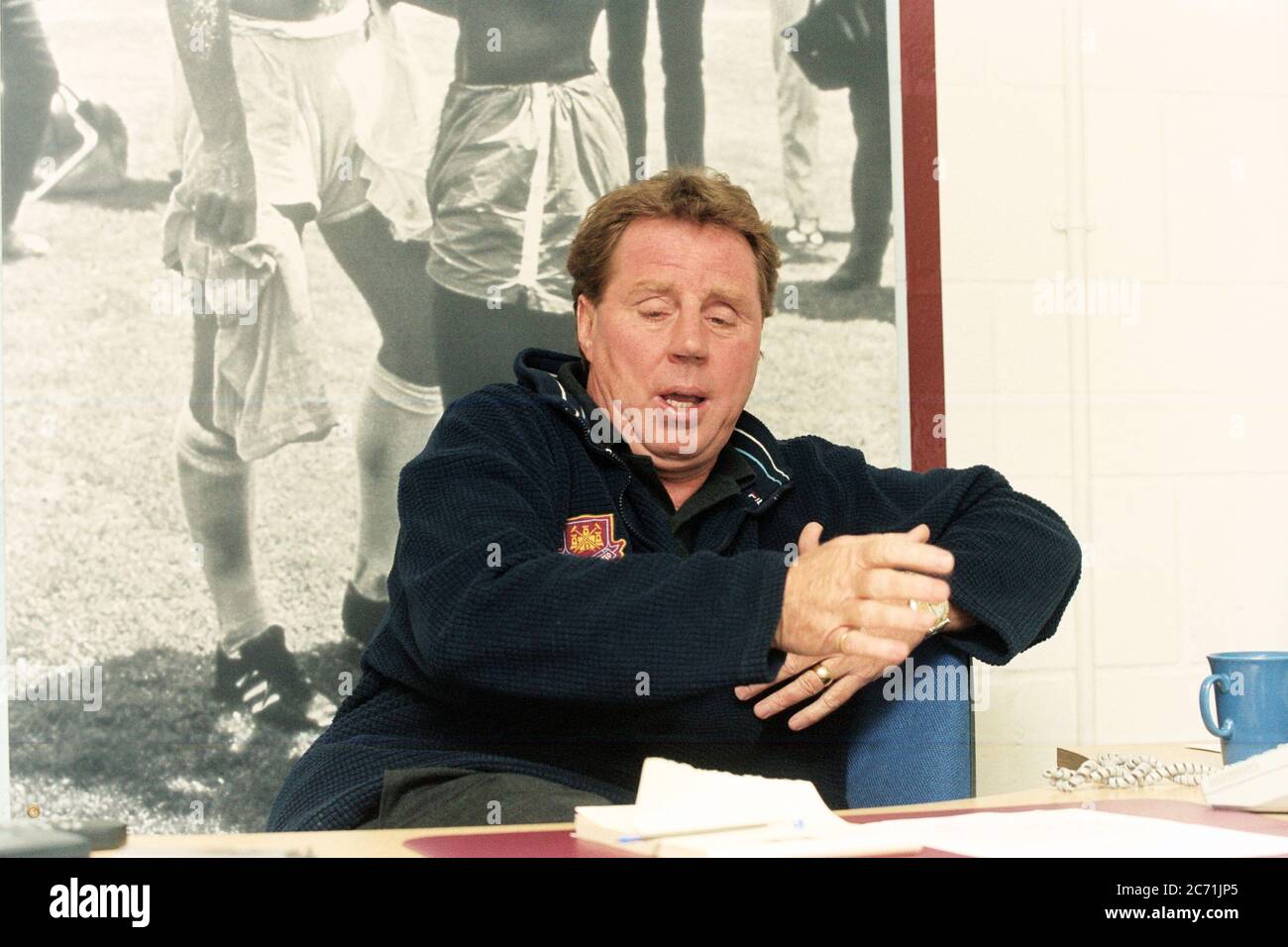 Harry Redknapp manager of West Ham United in his office at the Chadwell ...