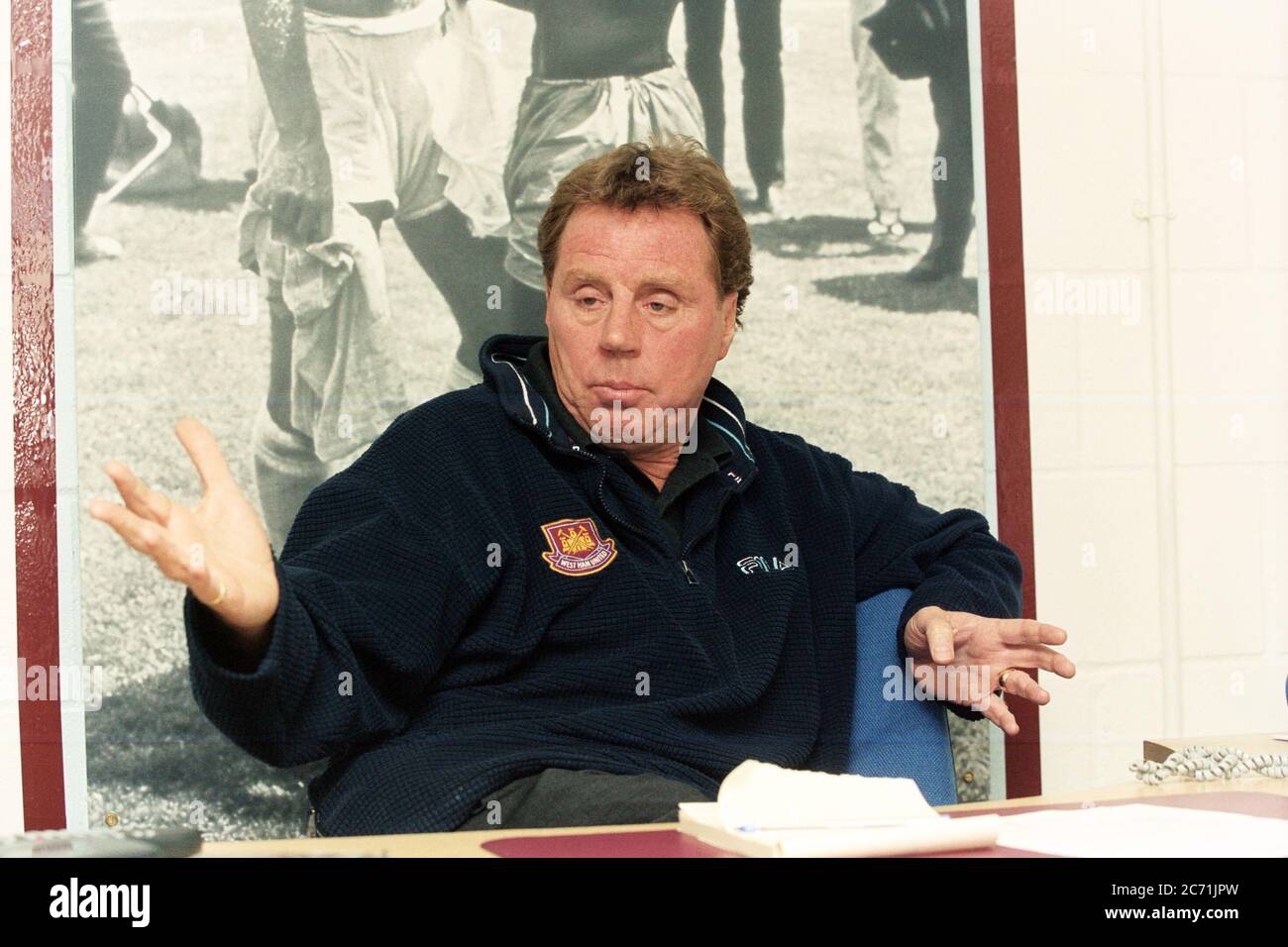 Harry Redknapp manager of West Ham United in his office at the Chadwell ...