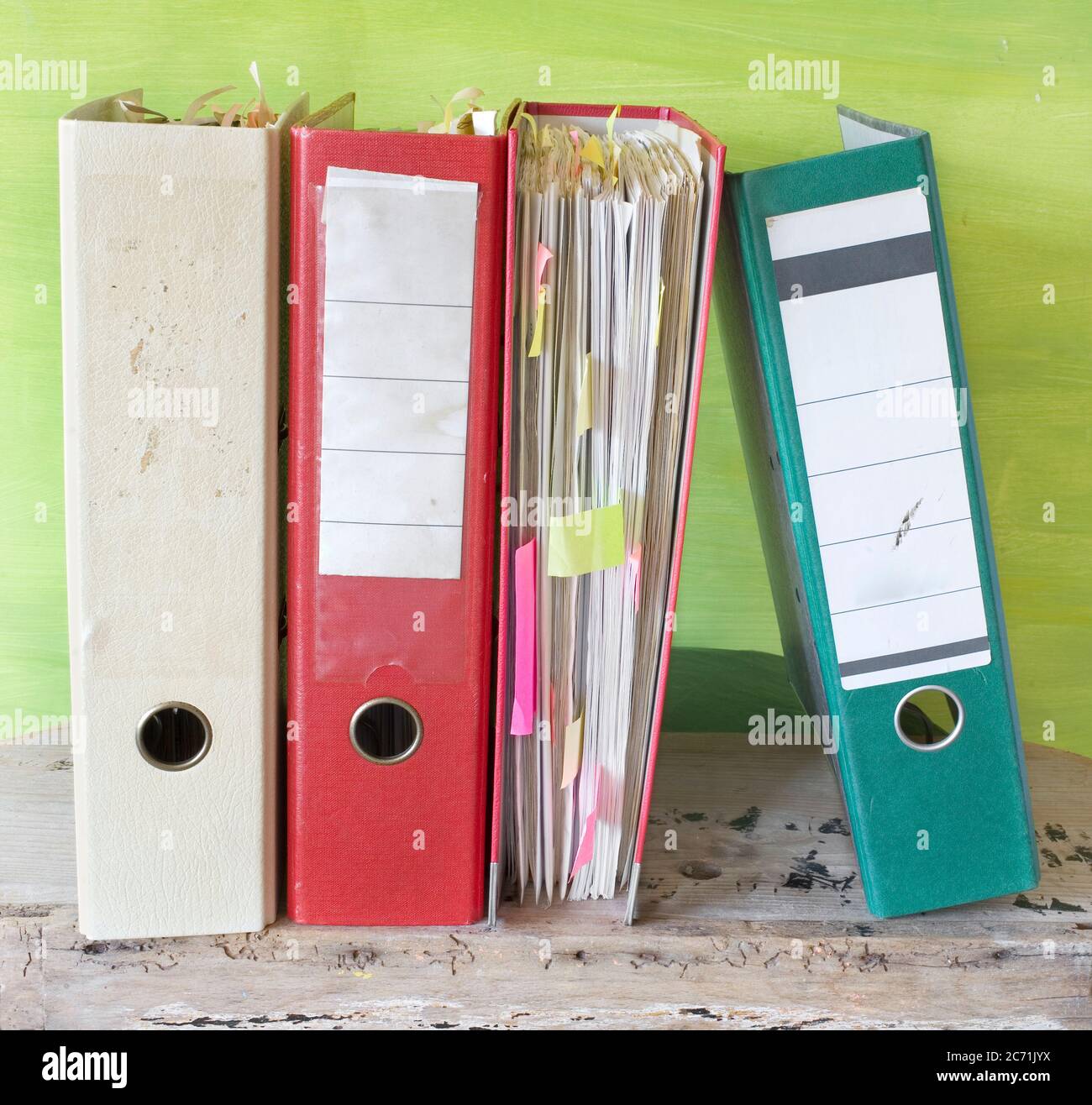 messy file folders and documents, bureaucracy and red tape concept ...