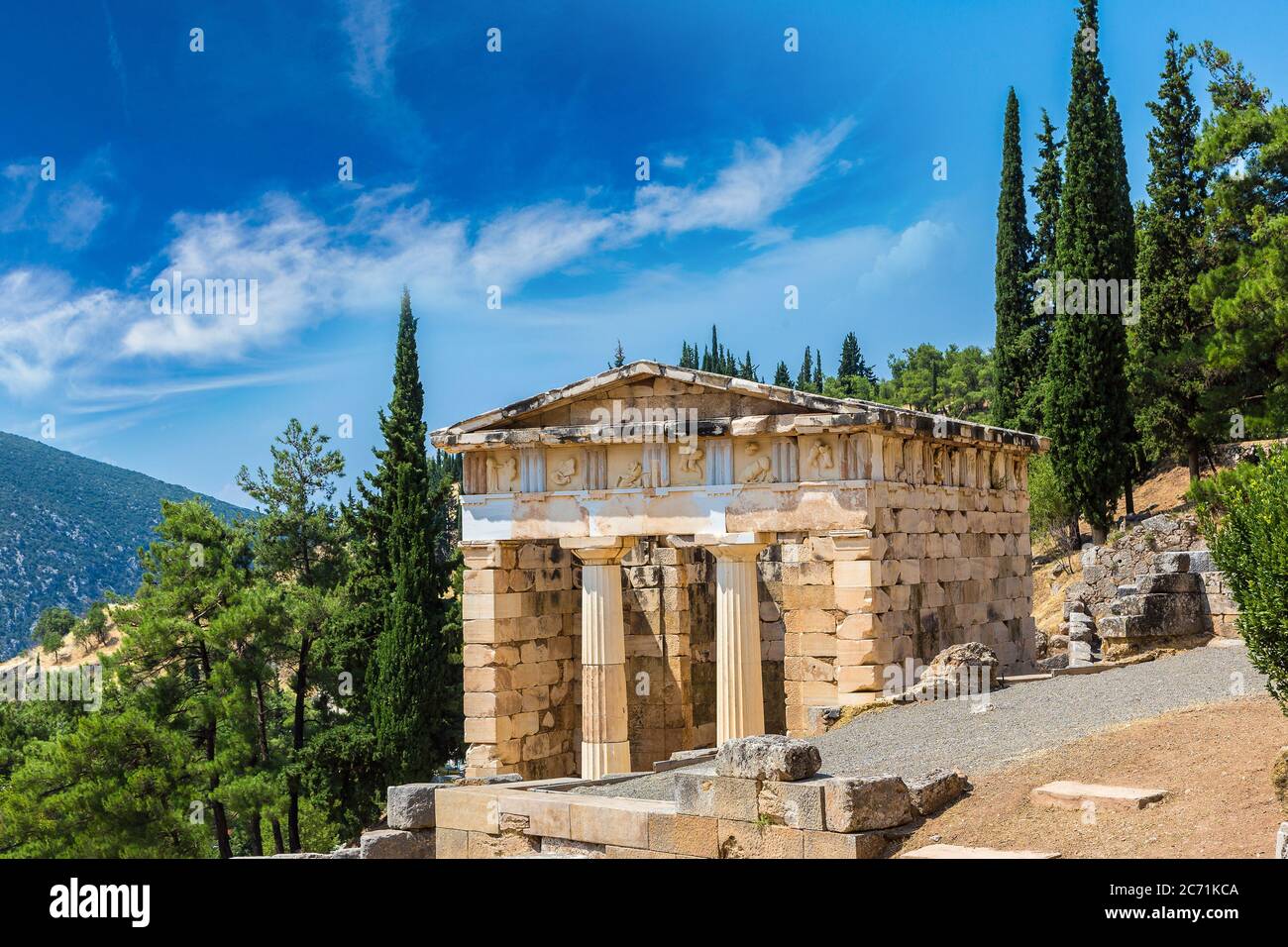 Treasury of the athenians in delphi hi-res stock photography and images ...