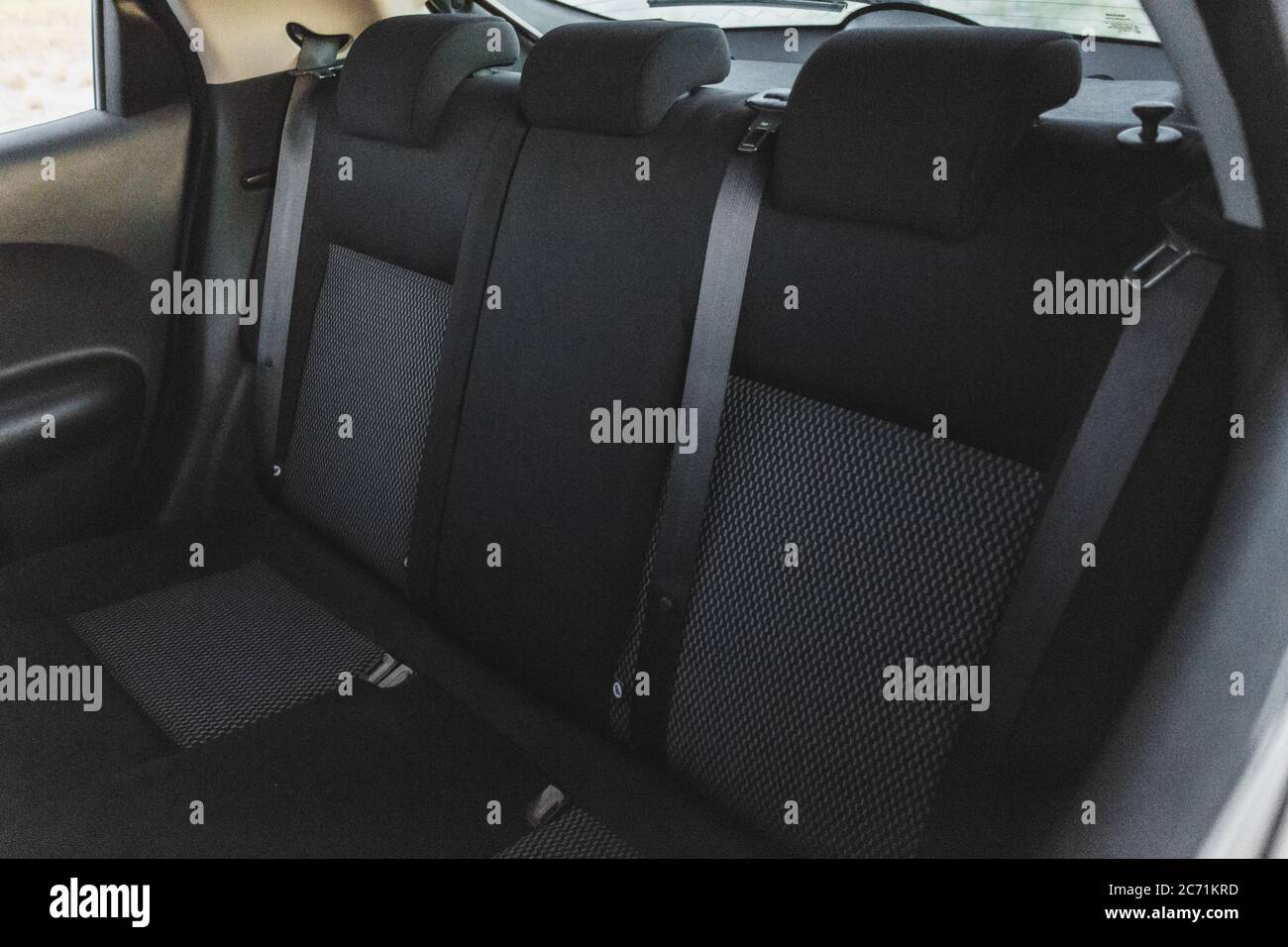 Car interior, part of back seats, close Stock Photo - Alamy
