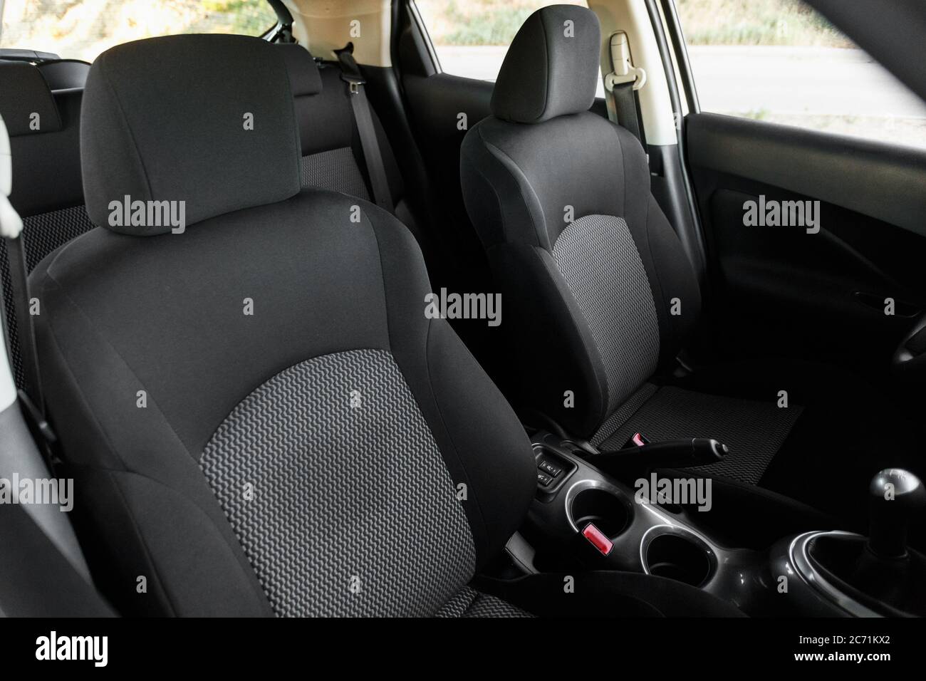 Car interior, part of front seats, close Stock Photo - Alamy