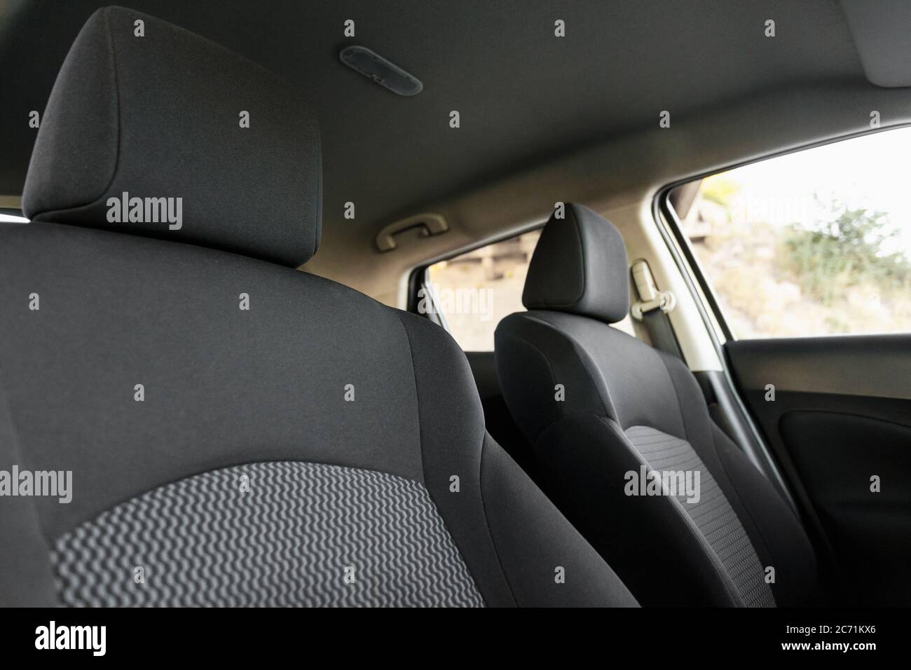 Car interior, part of front seats, close Stock Photo - Alamy