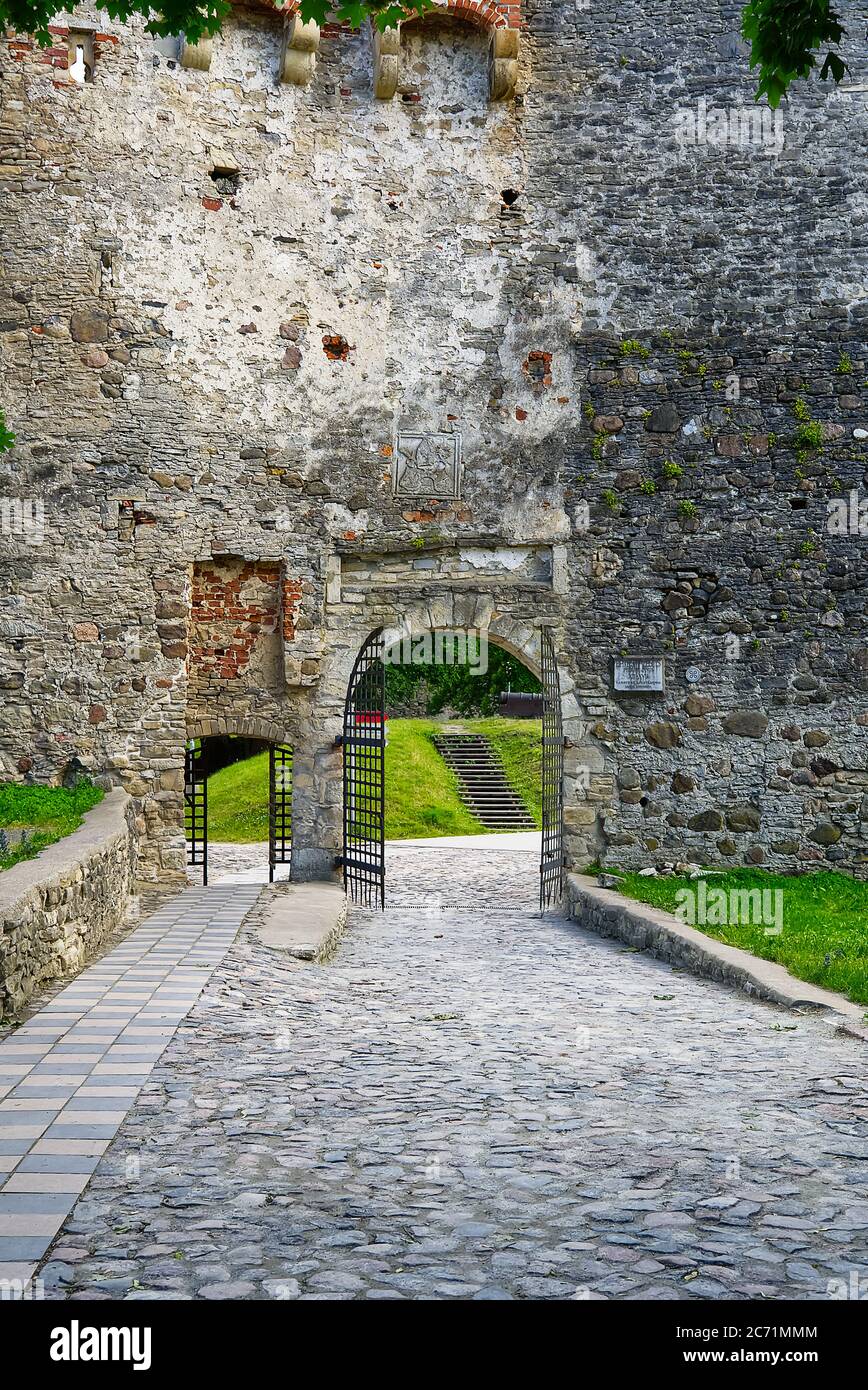 Main entrance to Haapsalu Episcopal Castle. Medieval Castle of Bishop ...