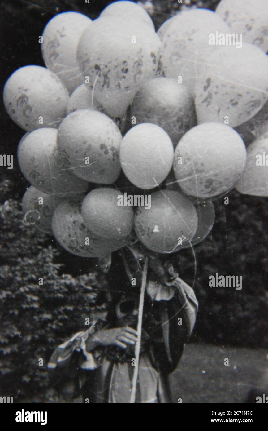 Fine 70s vintage black and white lifestyle photography of a clown ...