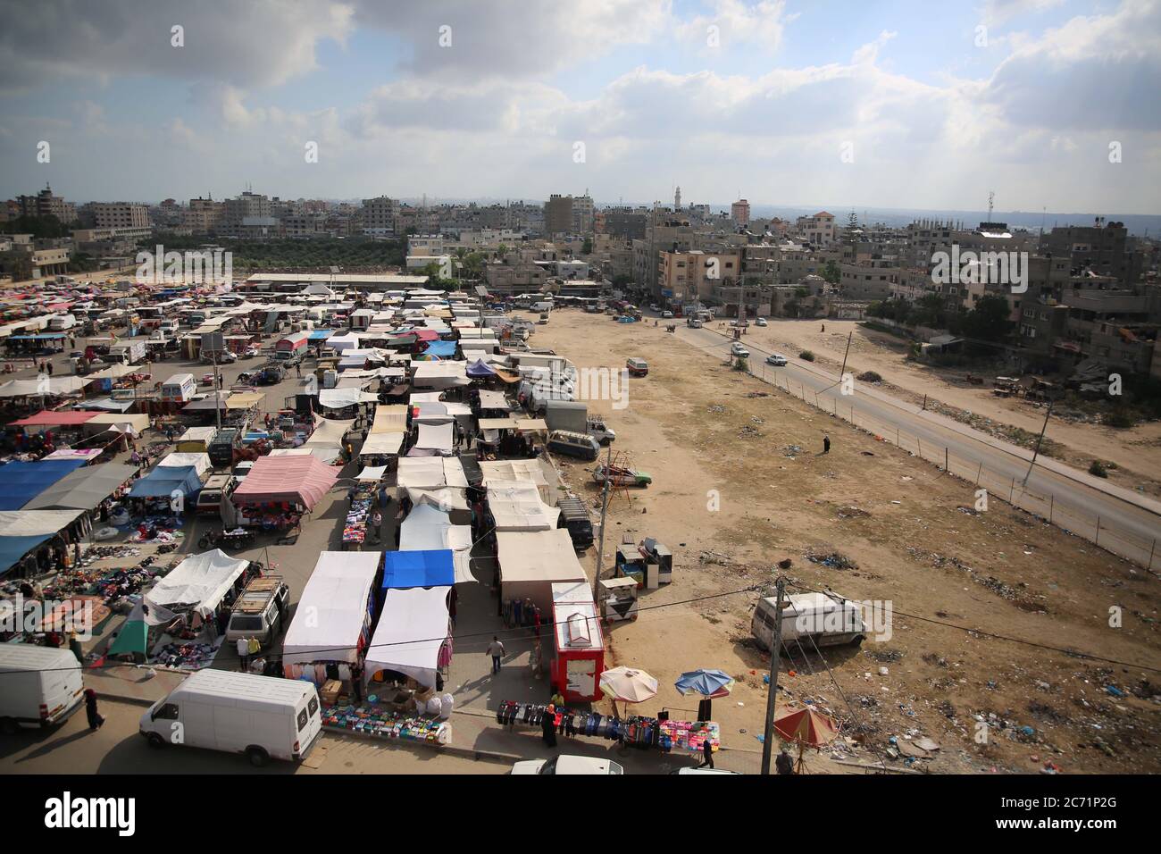 Nuseirat, The Gaza Strip, Palestine. 13th July, 2020. Reopen of public ...