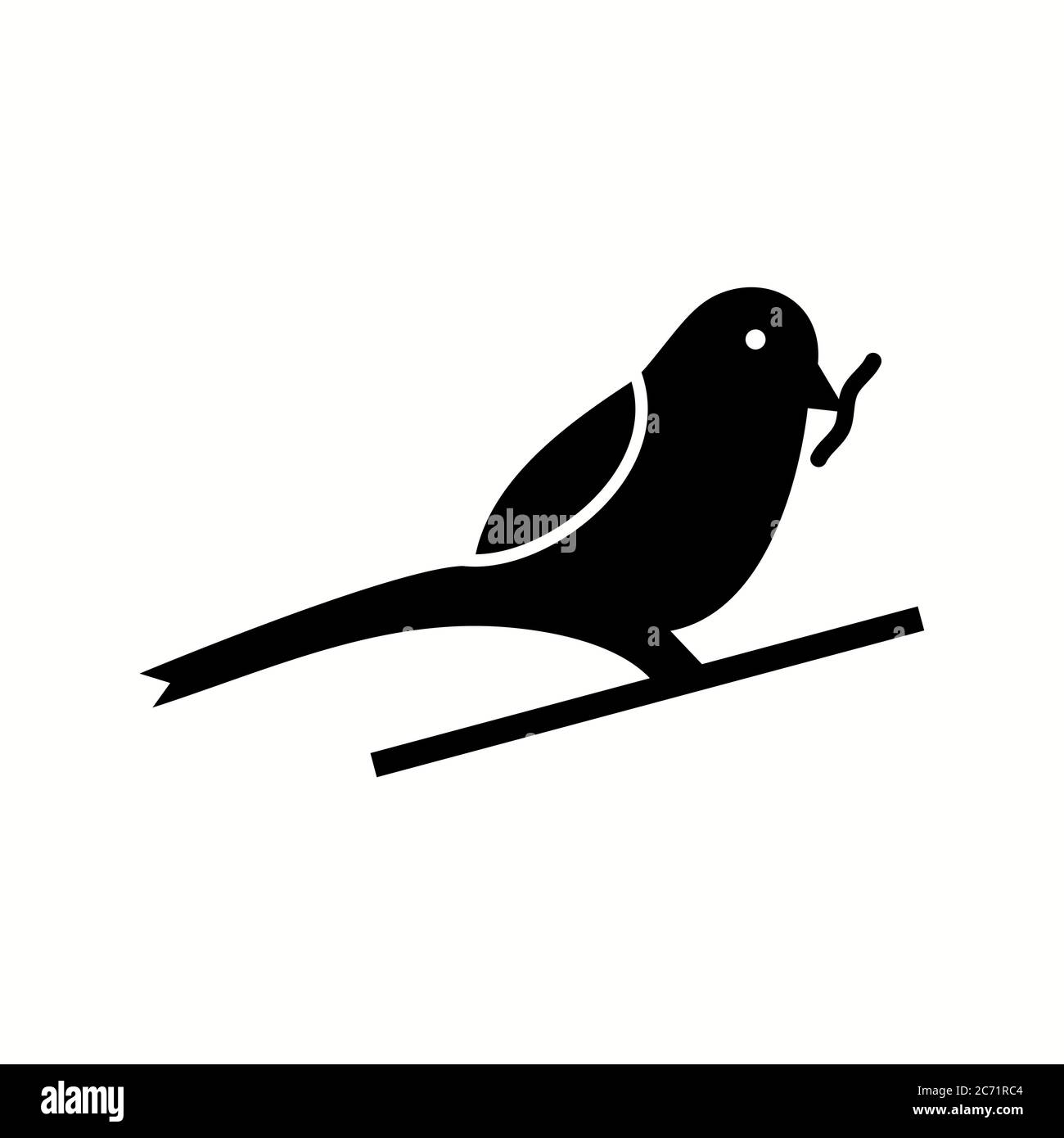 Insect eating bird Stock Vector Images - Alamy