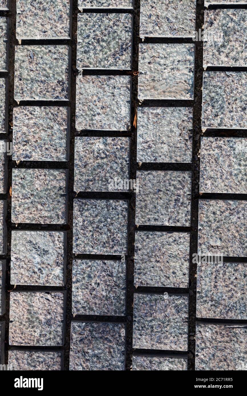 Stone pavement, close up. Gray path in the park, fragment Stock Photo ...