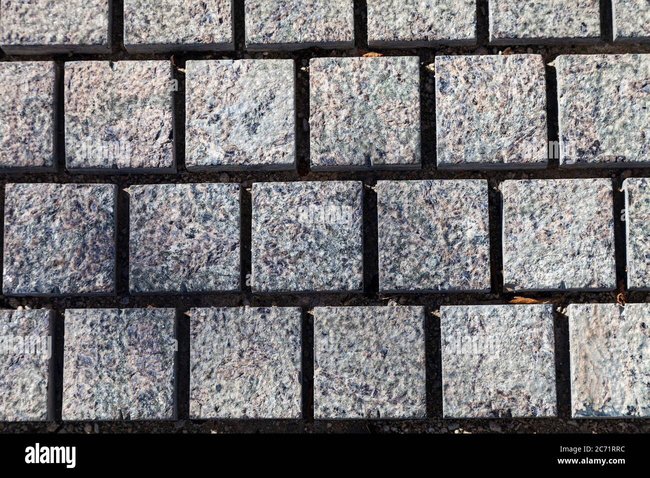 Stone pavement, close up. Gray path in the park, fragment Stock Photo ...