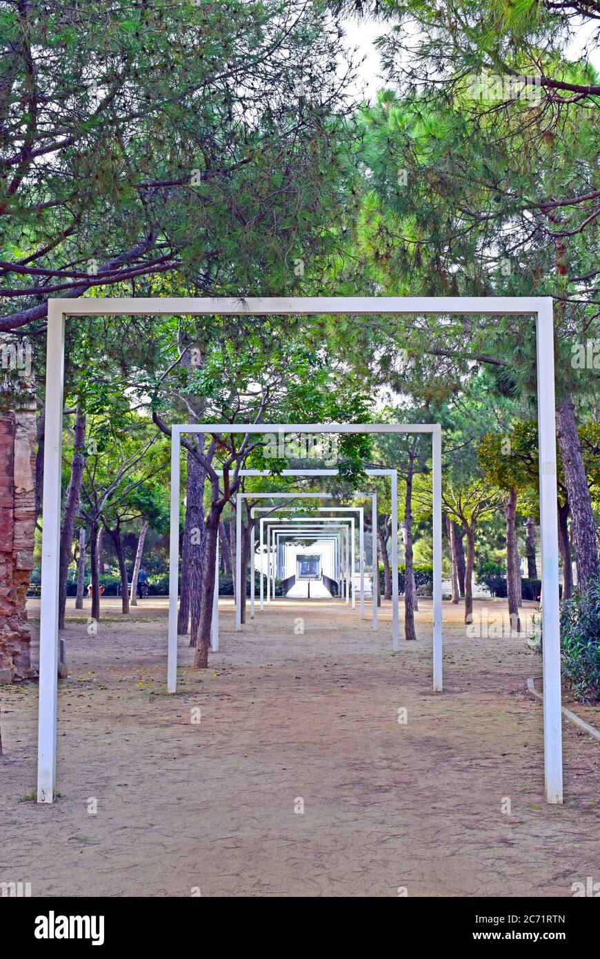 El Clot public park in Barcelona Spain Stock Photo - Alamy
