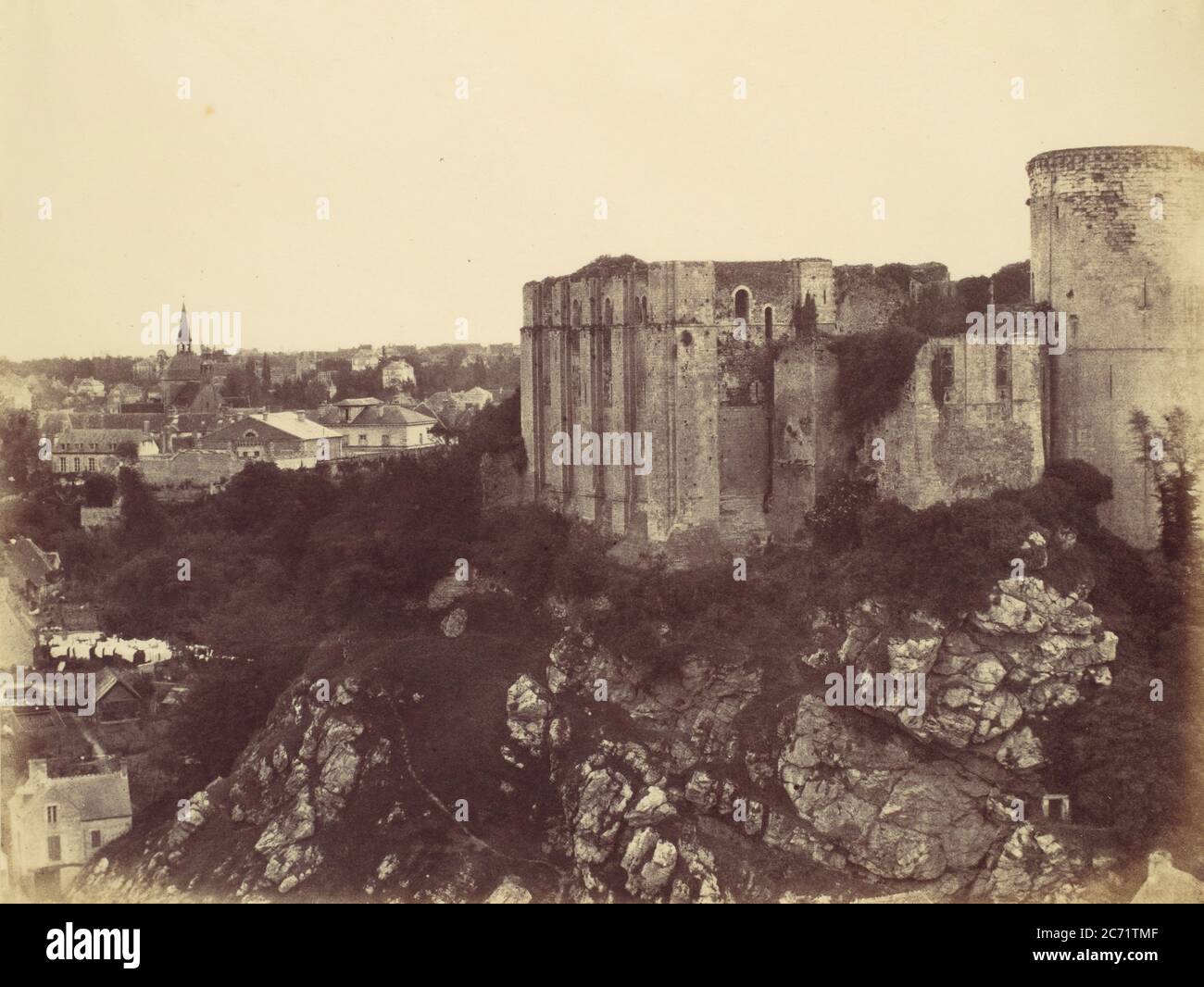 Falaise Castle, 1856 Stock Photo - Alamy