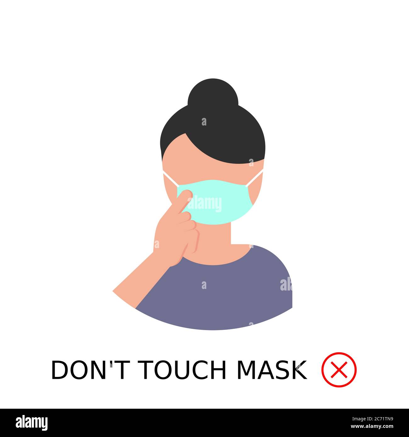 Woman touches face warning hi-res stock photography and images - Alamy