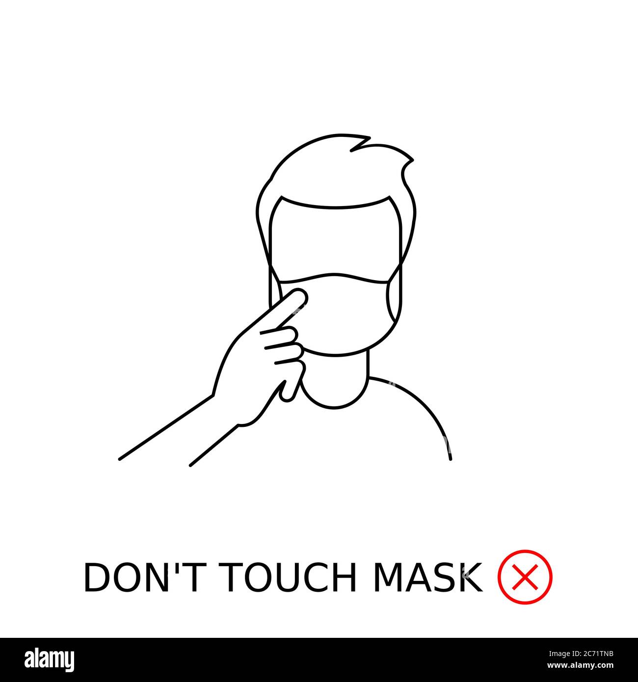 Hand touches the head Cut Out Stock Images & Pictures - Alamy