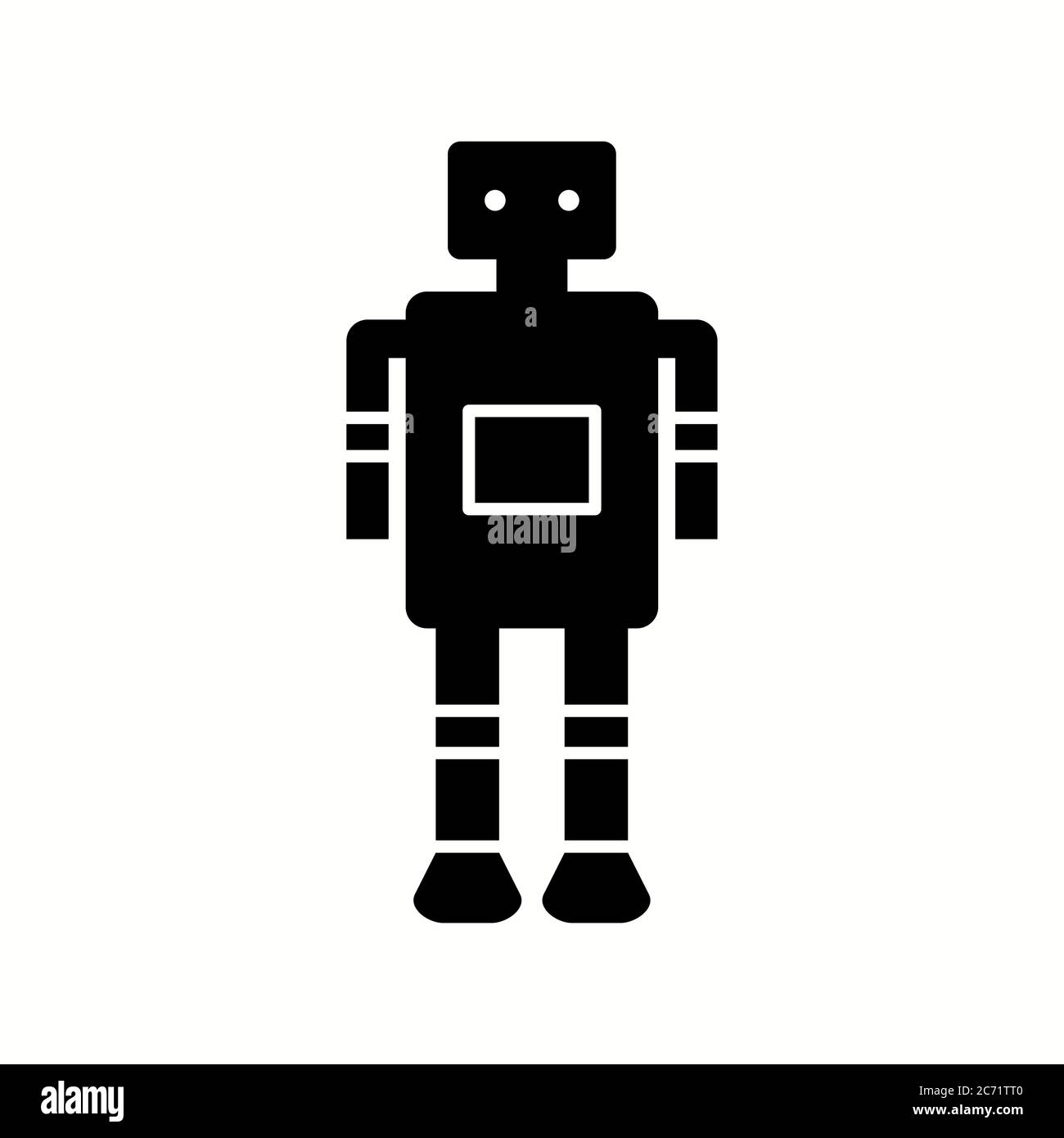 Unique Robot Vector Glyph Icon Stock Vector Image & Art - Alamy