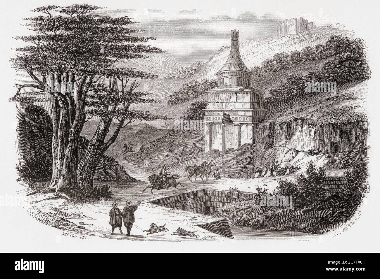 Tomb of Absalom, aka Absalom's Pillar, Kidron Valley, Jerusalem, seen ...