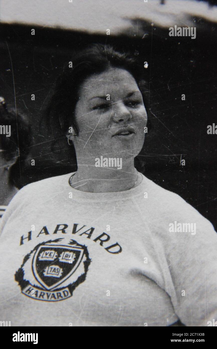 Fine 70s vintage black and white lifestyle photography of a friendly ...