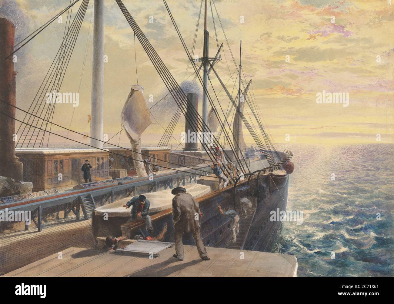 View, Looking Aft, from the Port Paddle Box of the Great Eastern ...