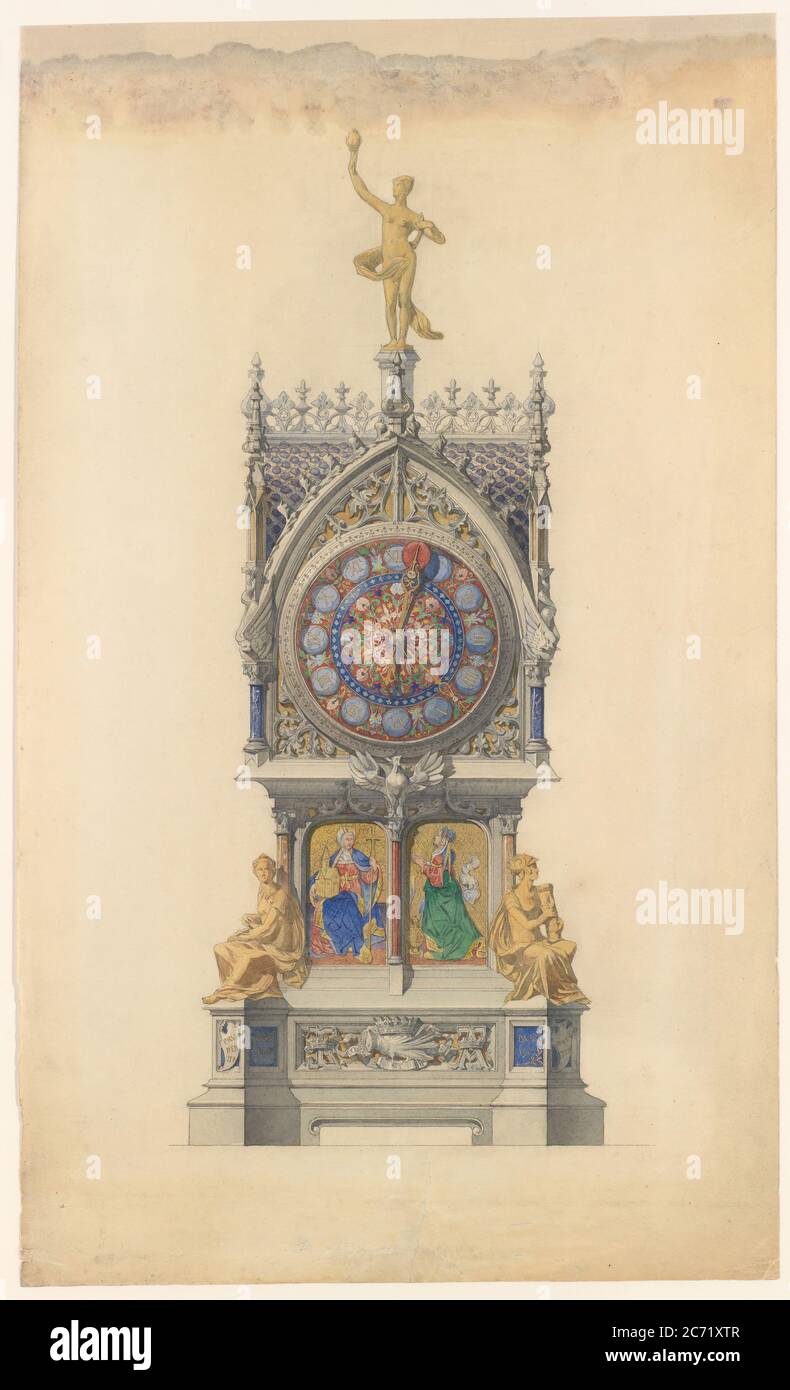 Design for Enameled Clock, ca. 1882 Stock Photo - Alamy