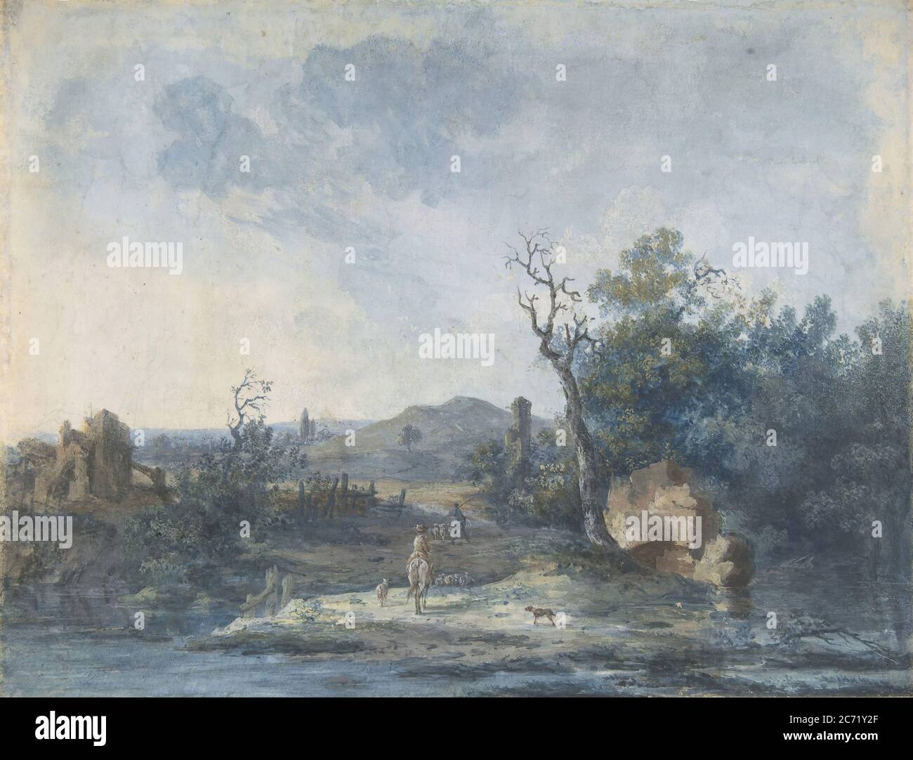 Figures on a Country Road, n.d Stock Photo - Alamy