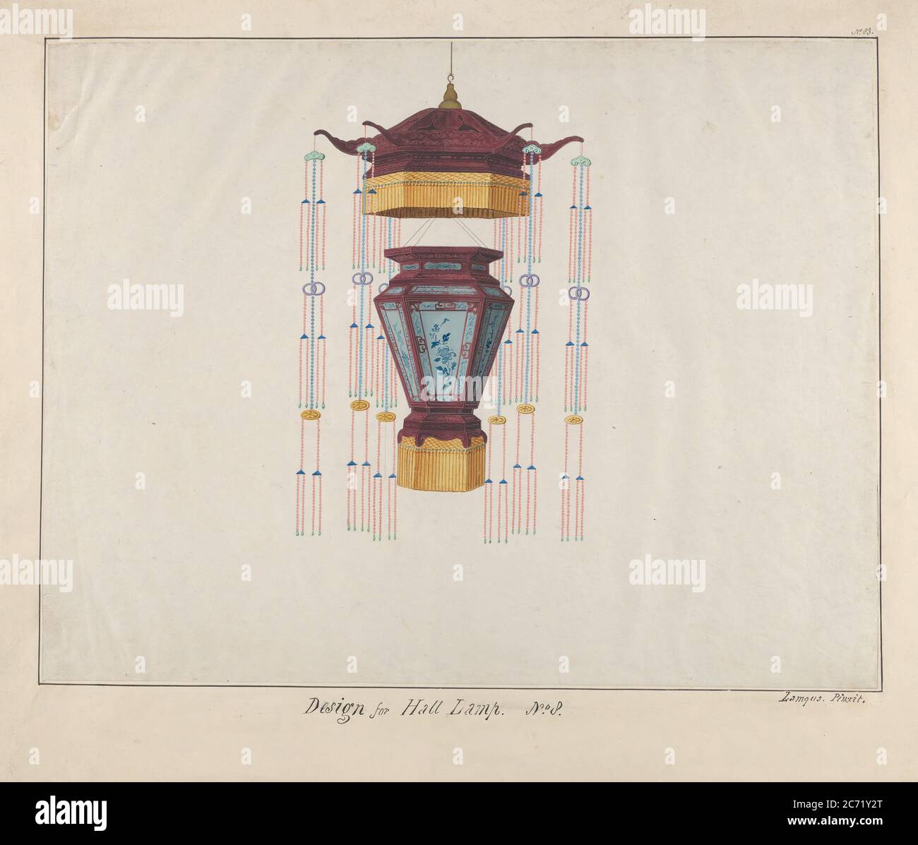 Design for a Hall Lamp, ca. 1800-1810 Stock Photo - Alamy