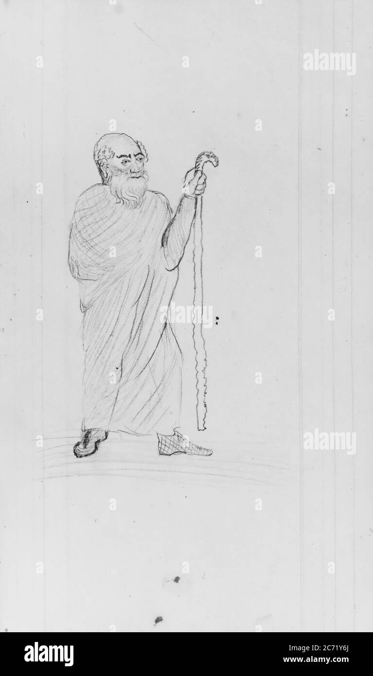Old Man with Staff (from Sketchbook Stock Photo - Alamy
