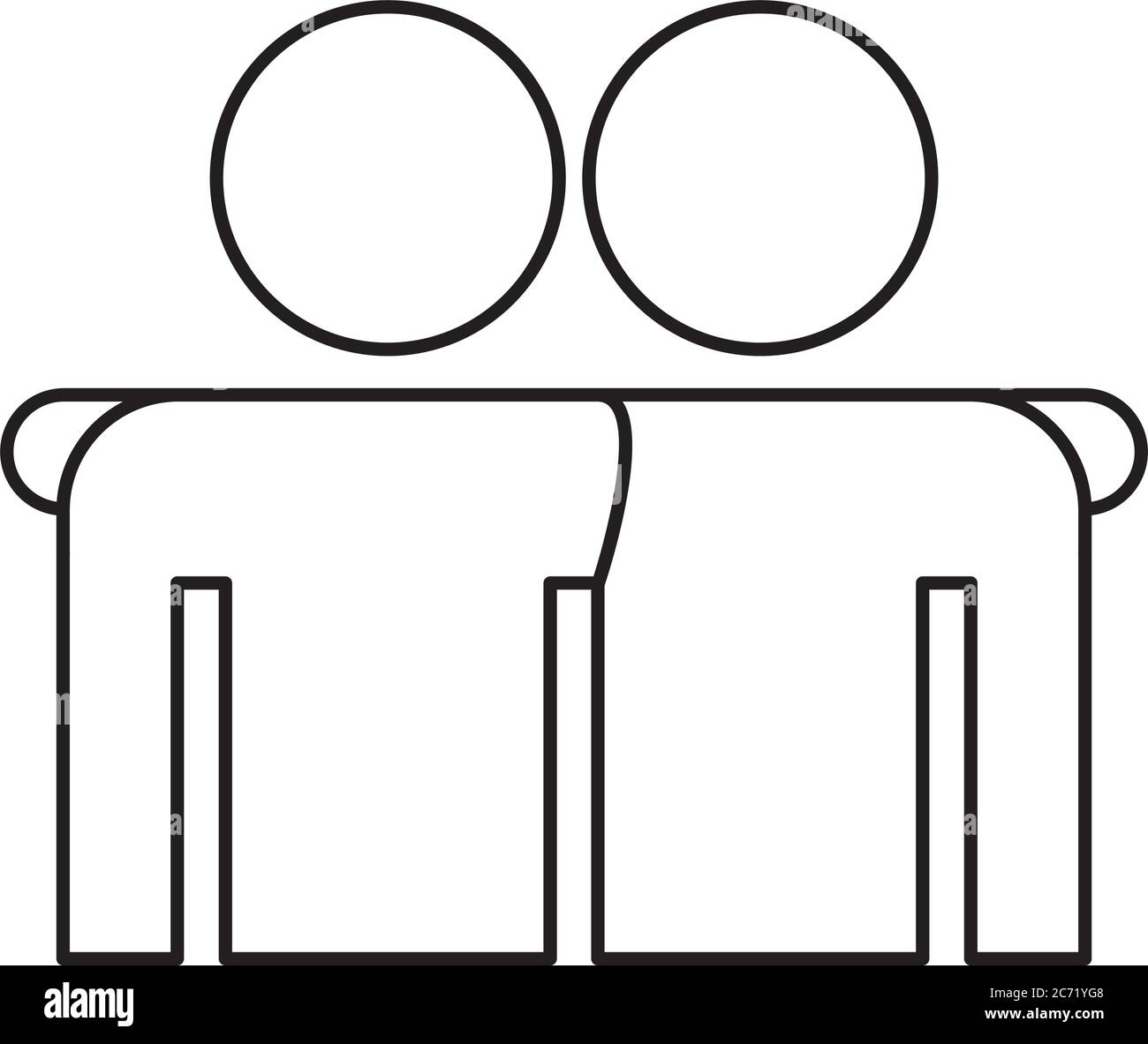 humans avatars hugging line style icon design of love passion and ...