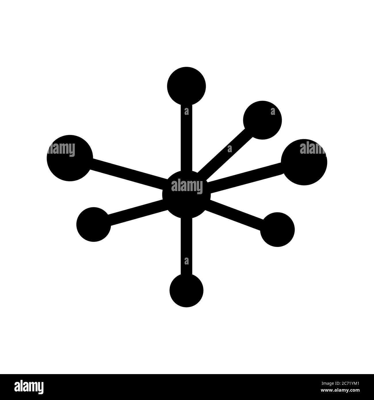 Unique Molecular Structure Vector Glyph Icon Stock Vector Image & Art ...