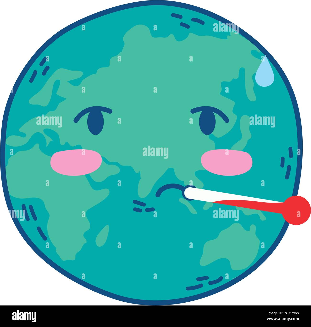world planet earth with thermometer vector illustration design Stock ...