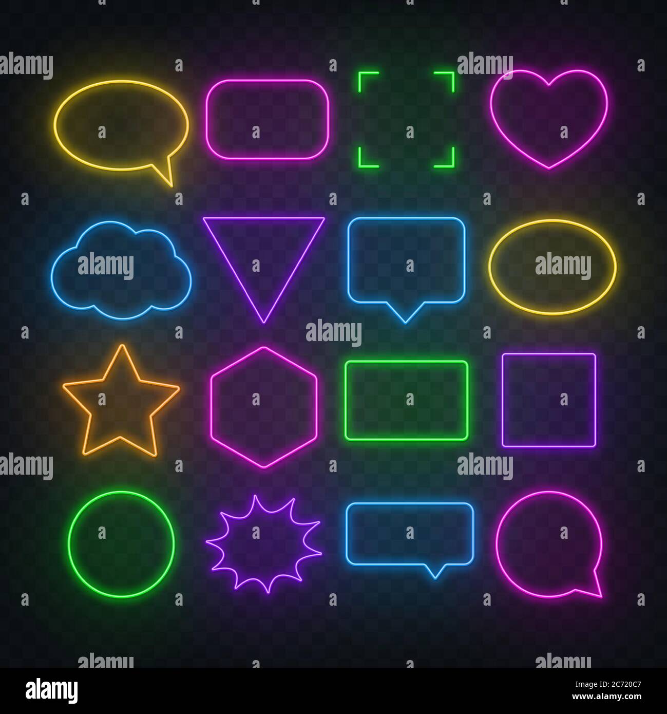 Circle, square, speech bubble, star, triangle, heart, hexagon and other ...