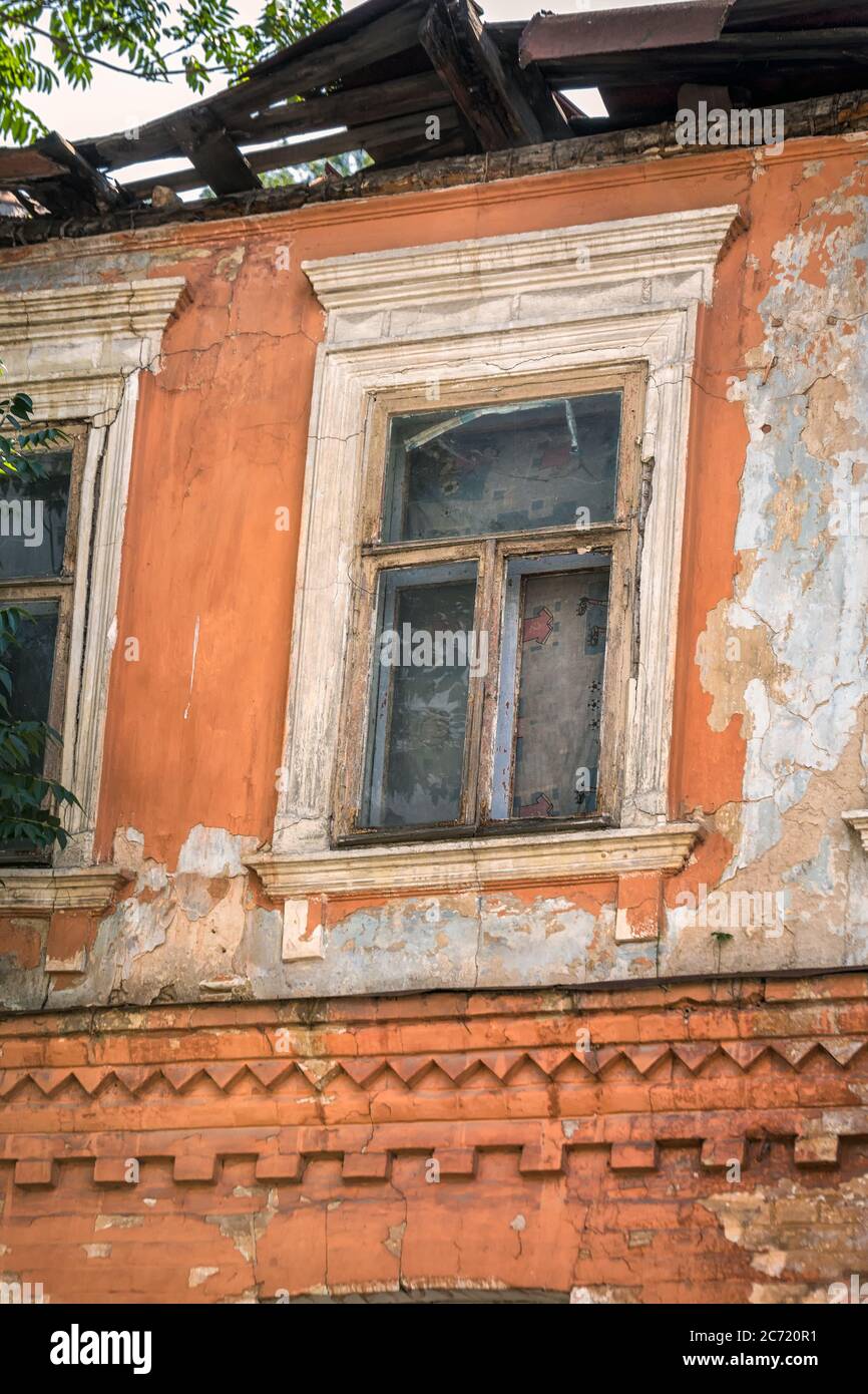 Ancient architecture, Vintage window The streets of Kiev, Ukraine Stock ...