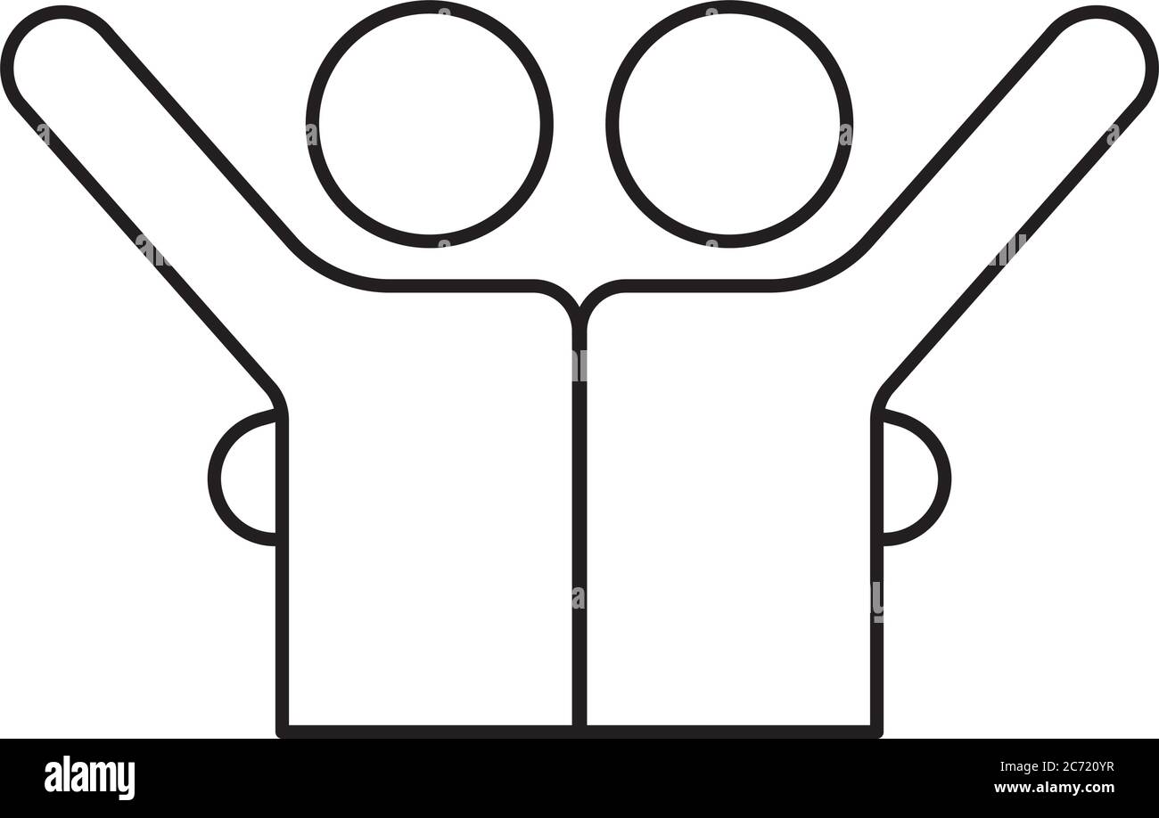 humans avatars hugging line style icon design of love passion and ...