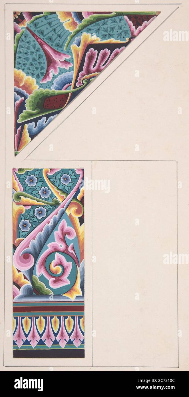Design drawing, ca. 1883, based on earlier design Stock Photo - Alamy