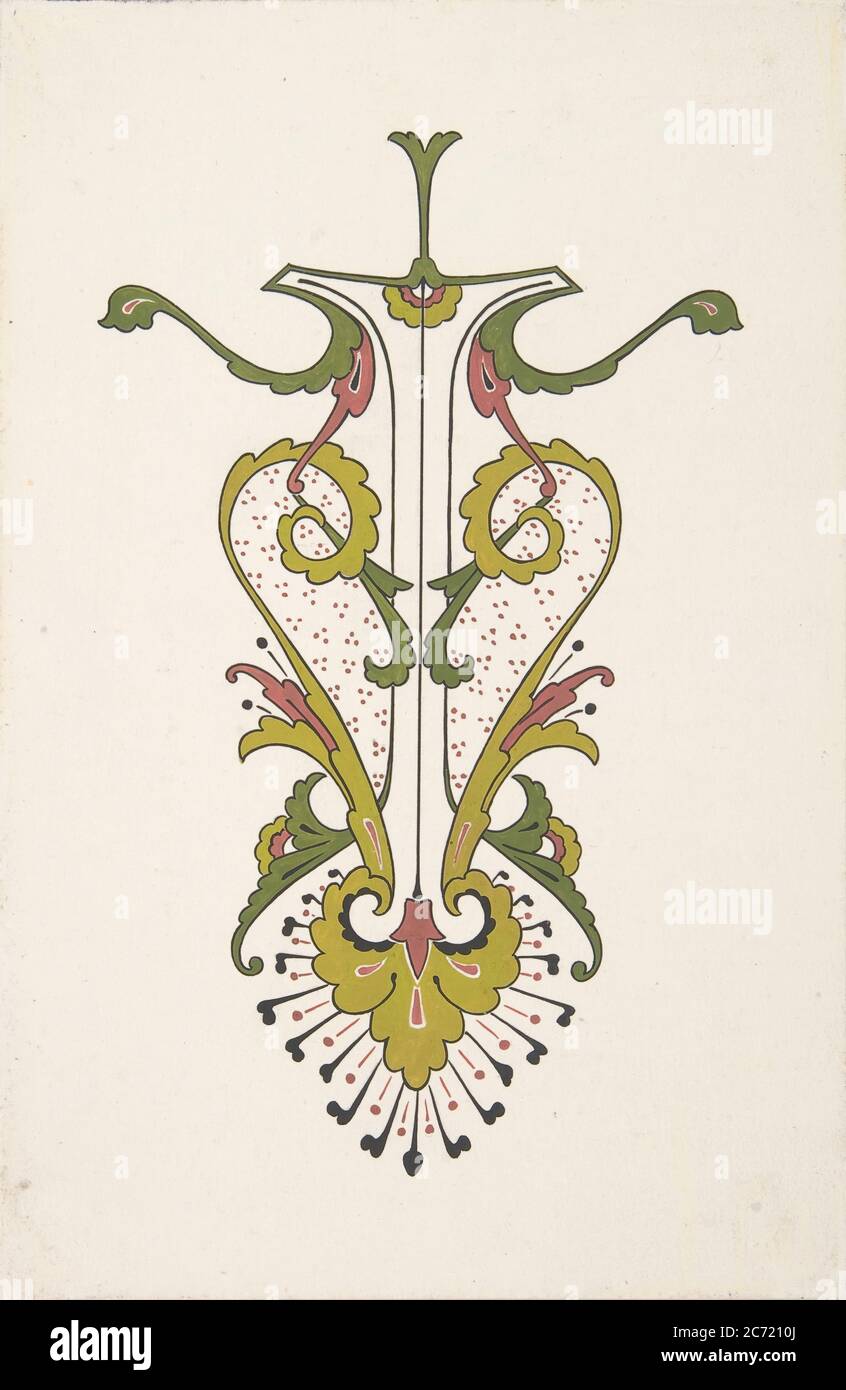 Design drawing, ca. 1883, based on earlier design Stock Photo - Alamy