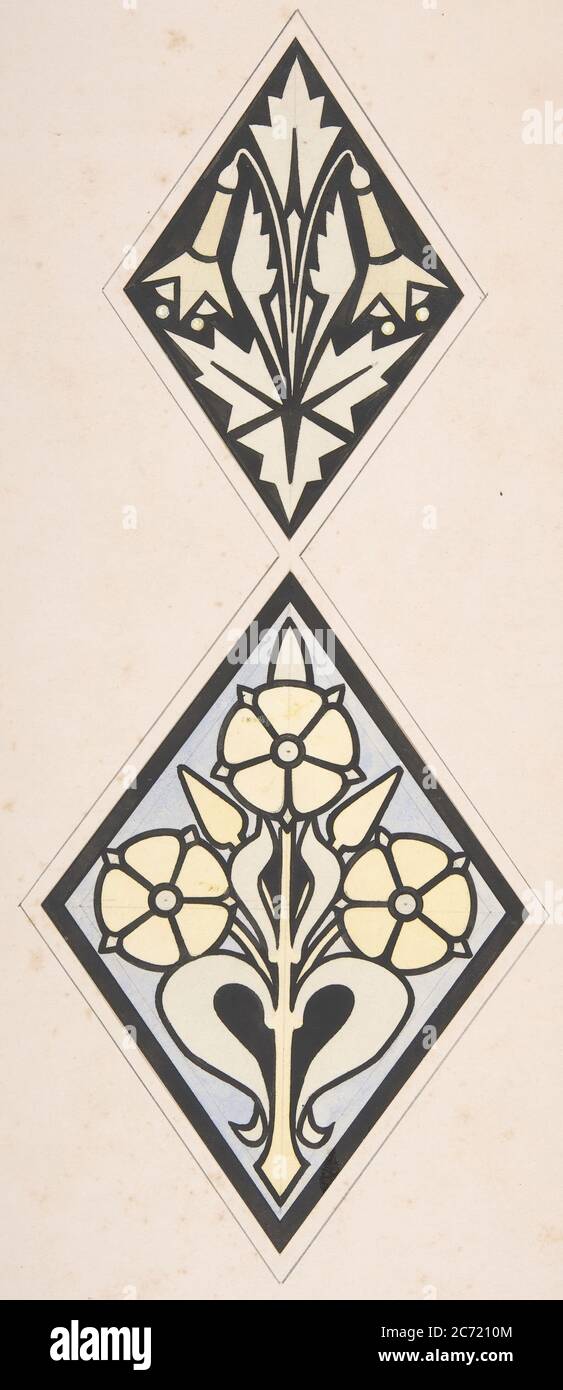 Design drawing, ca. 1883, based on earlier design Stock Photo - Alamy