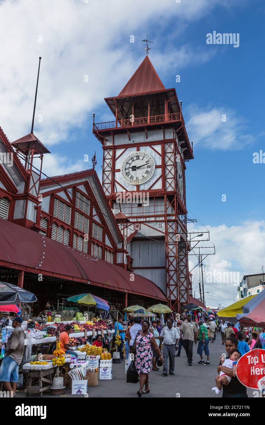 Guyana, Demerara-Mahaica Region, Georgetown, The Stabroek Market was ...