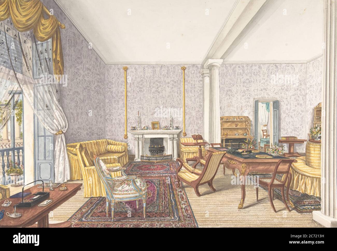 Design for interior, ca. 1830 Stock Photo - Alamy