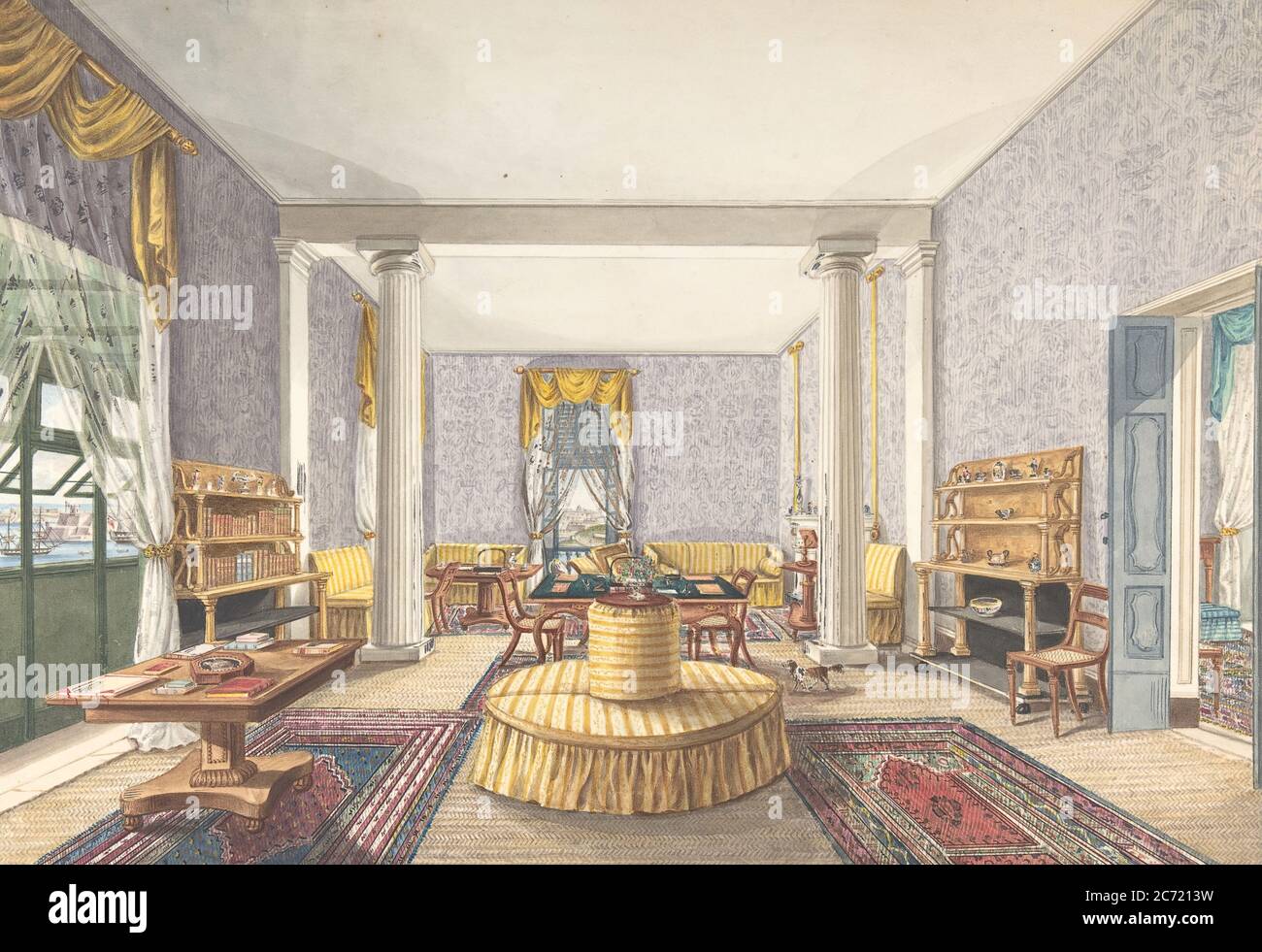 Design for interior, ca. 1830 Stock Photo - Alamy