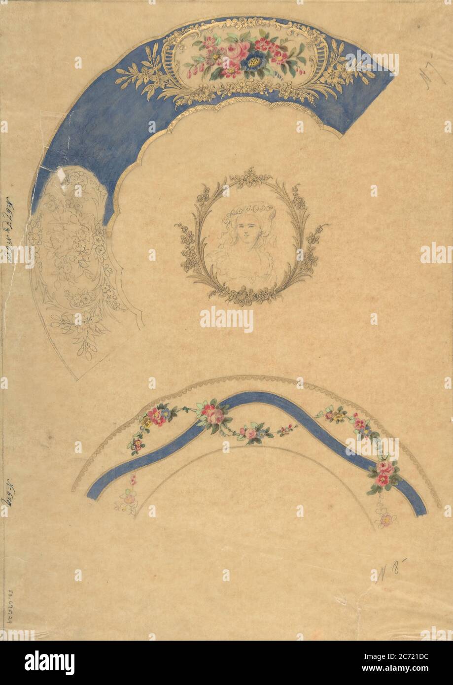 Two Designs for Plate Borders, 19th century Stock Photo - Alamy